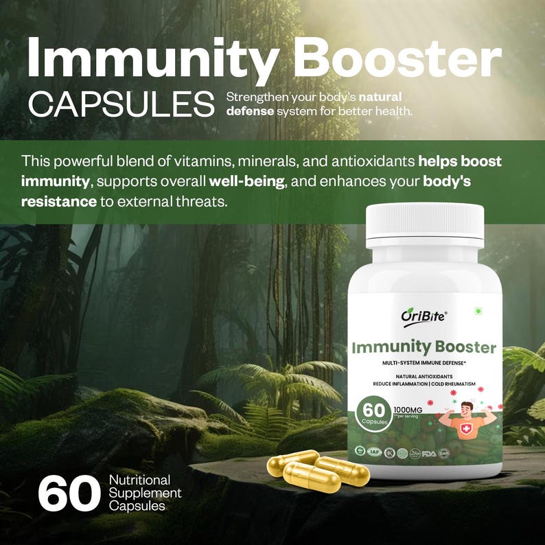 Immunity Booster Capsules - Superfood 1000 MG Boost Immue Response - Etsy