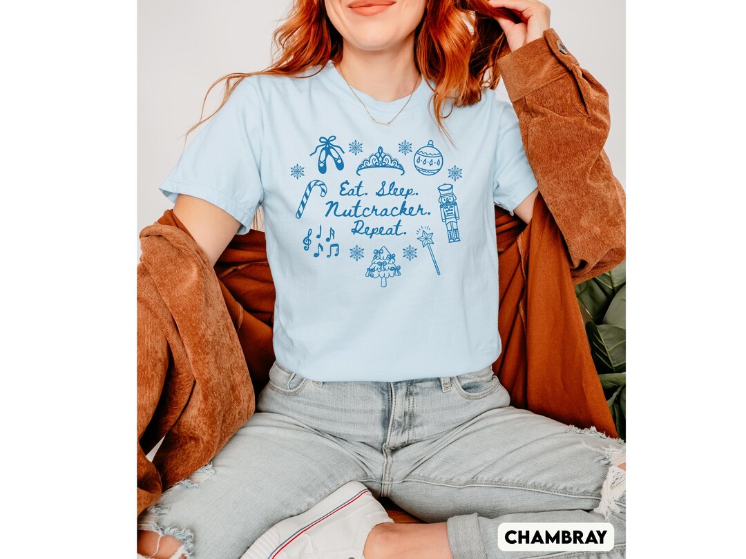 Nutcracker T-shirt, Eat Sleep Nutcracker Repeat Tee, Preppy Ballet ...