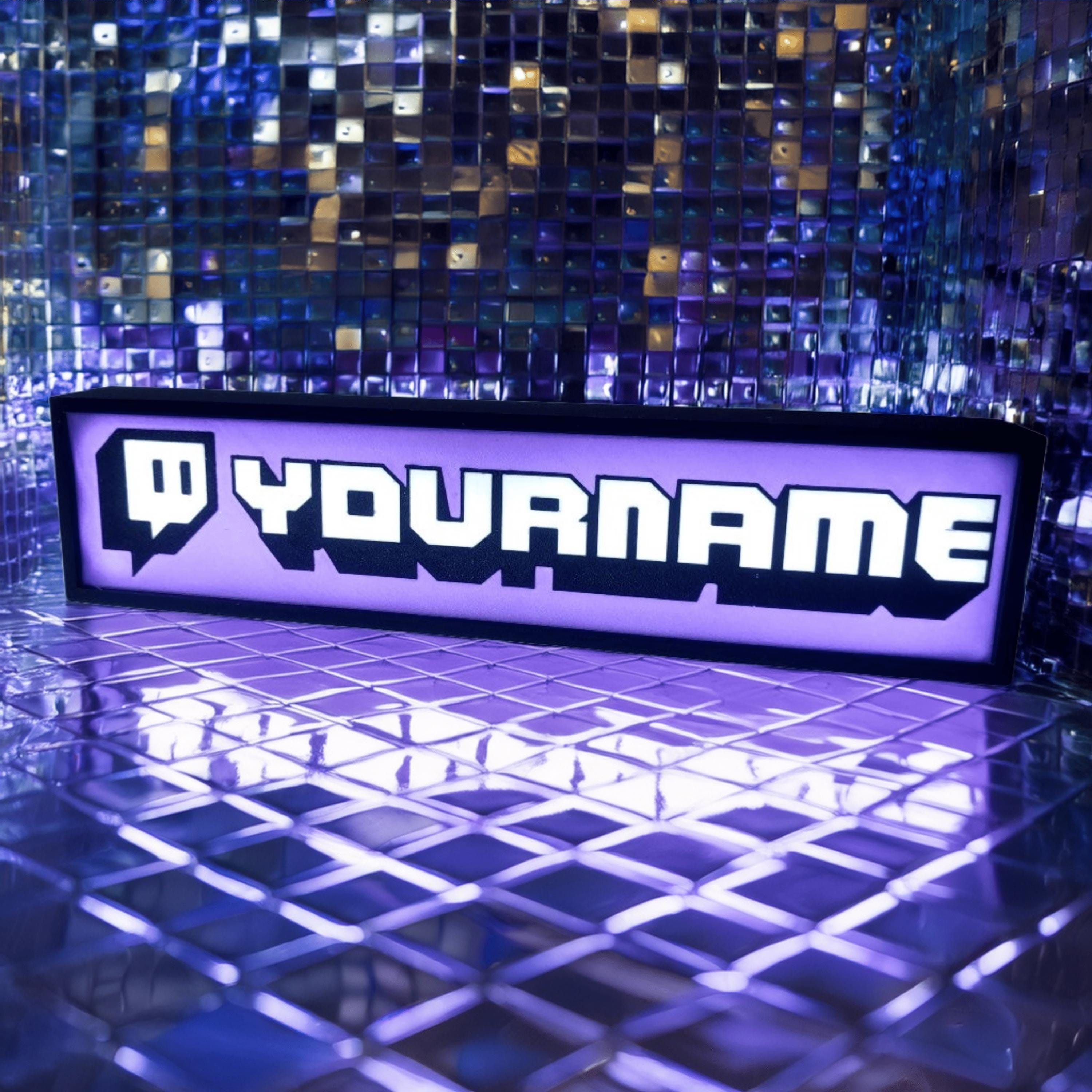 Twitch Custom Led Neon Name Sign Light Box, Gift for Twitch Streamers ...