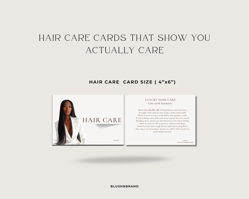 Hair Branding Kit: Hair Care Cards, Hair Tags, Labels and Stickers ...