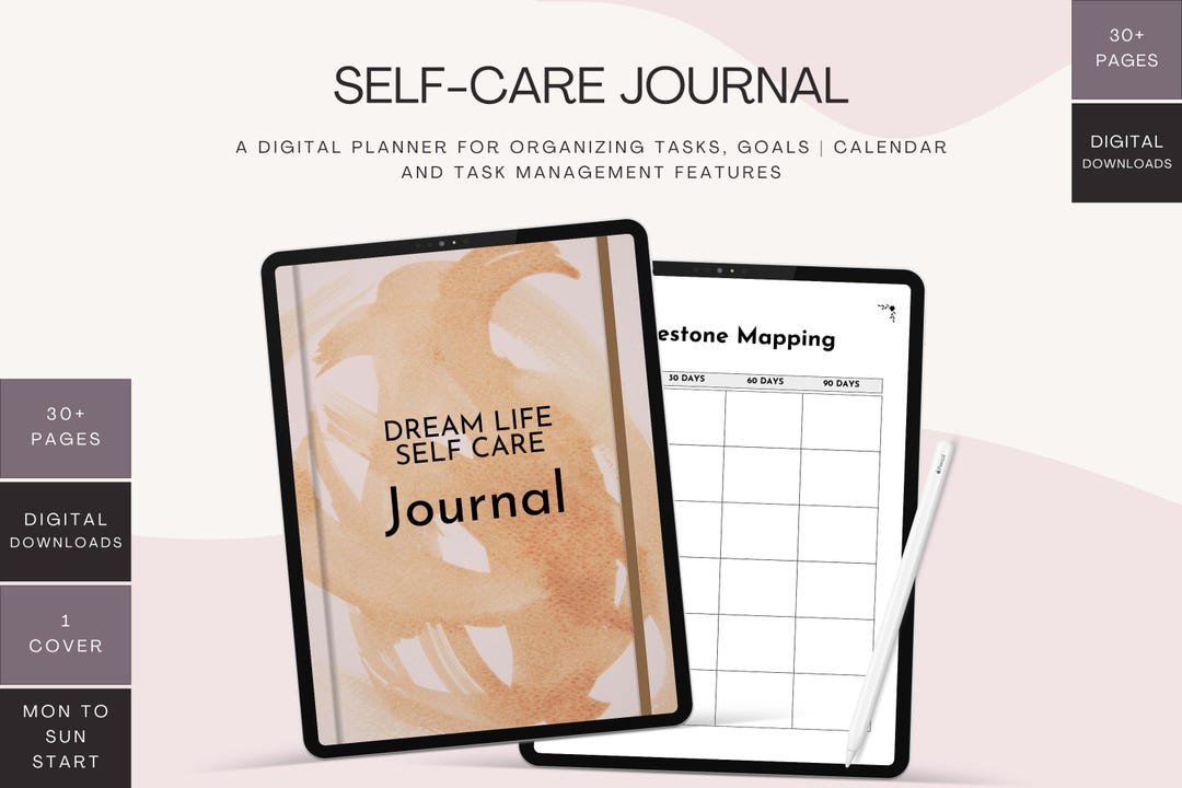 Self Care Journal, Digital Self-care Planner, Wellness Journal, Digital ...