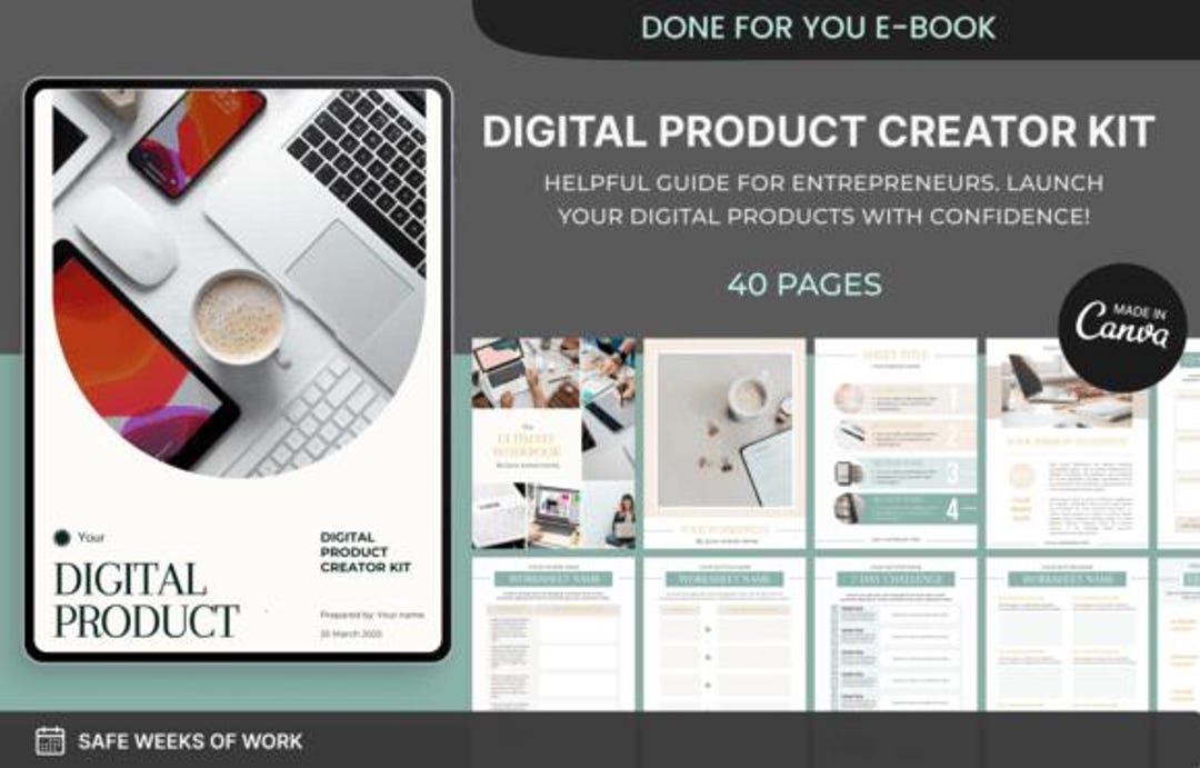 Digital Product Creator Kit, Digital Product Canva Templates, Digital ...