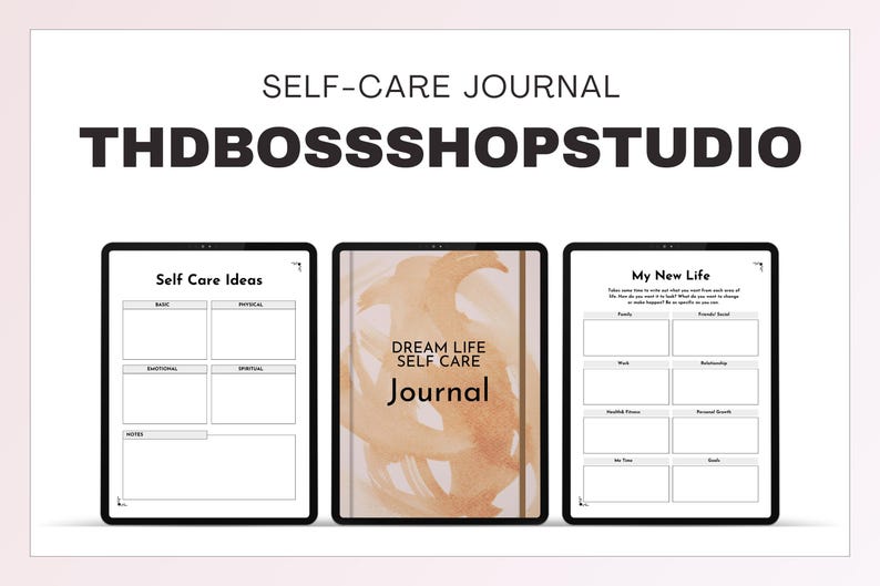 Self Care Journal, Digital Self-care Planner, Wellness Journal, Digital ...