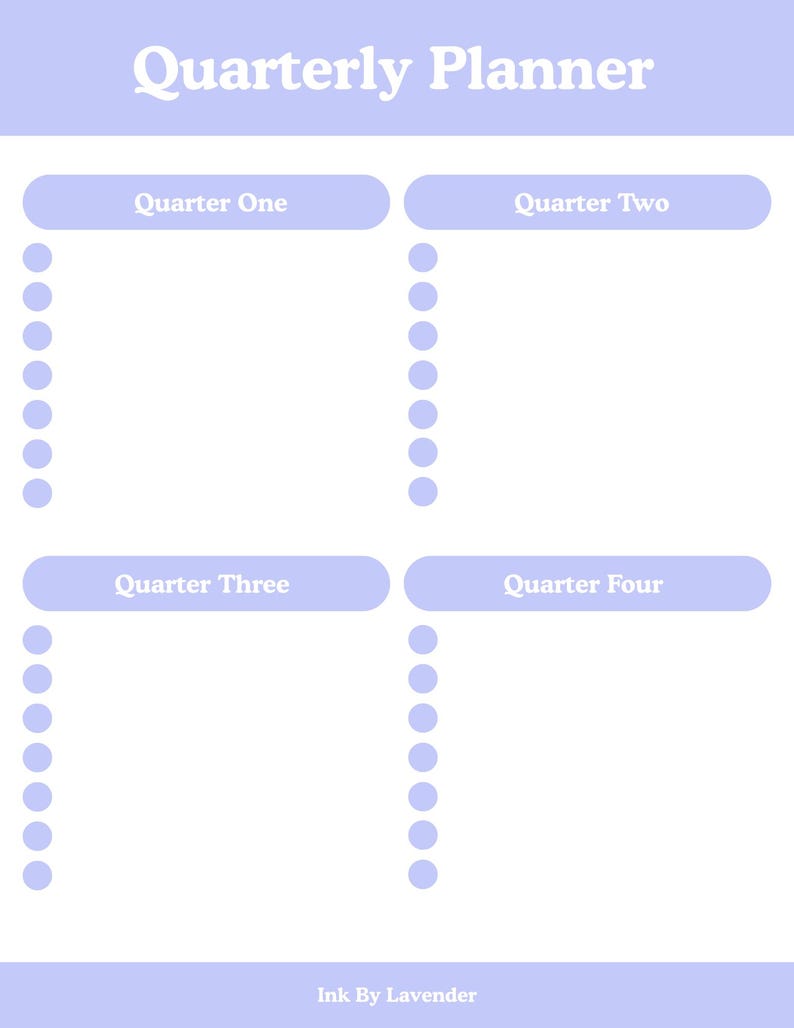 Light Purple Pastel Printable Bundle | Daily, Weekly, Monthly Planner ...