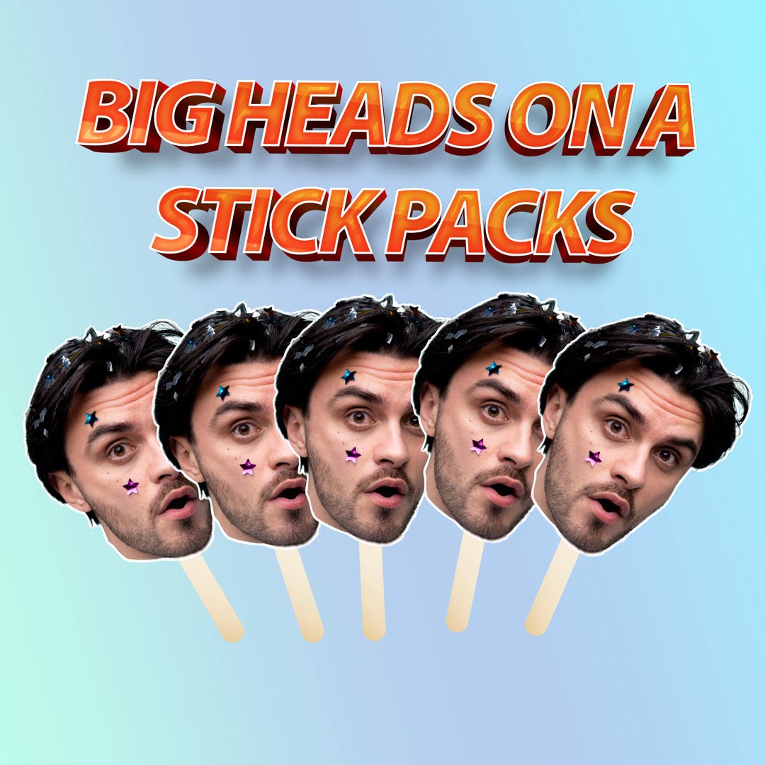 Custom Heads on a Stick Face on a Stick, Custom Bachelorette Party Big ...