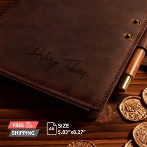 Custom Leather Notebook, Leather Notebook, Personalized Journal for ...