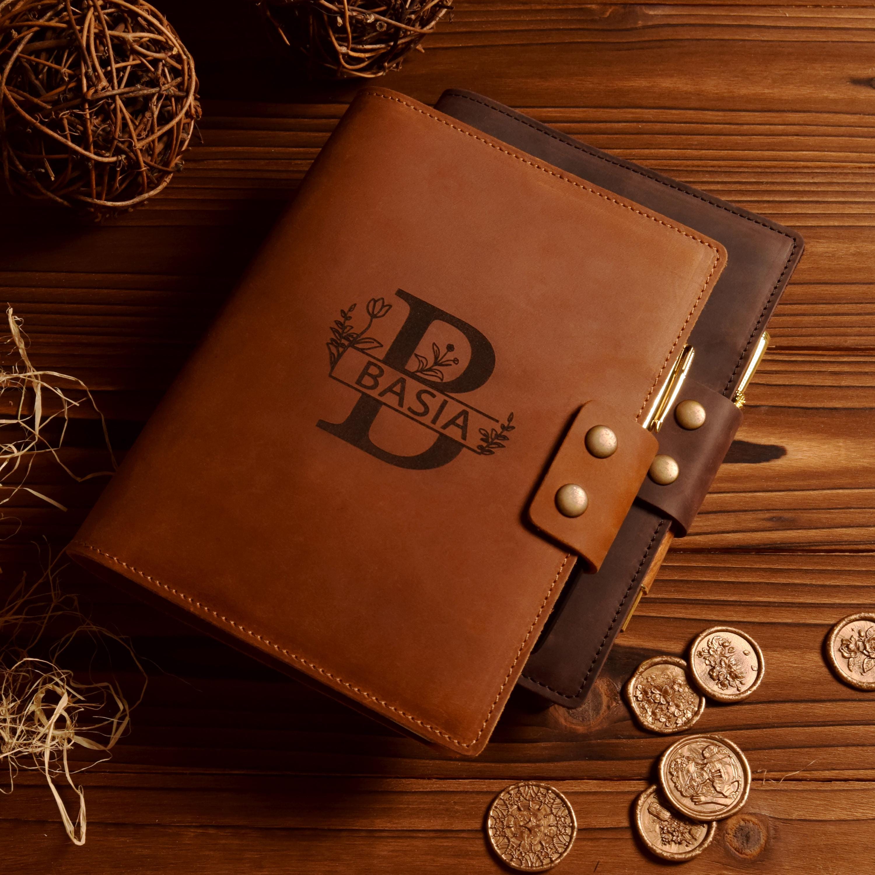 Custom Leather Notebook, Leather Notebook, Personalized Journal for ...