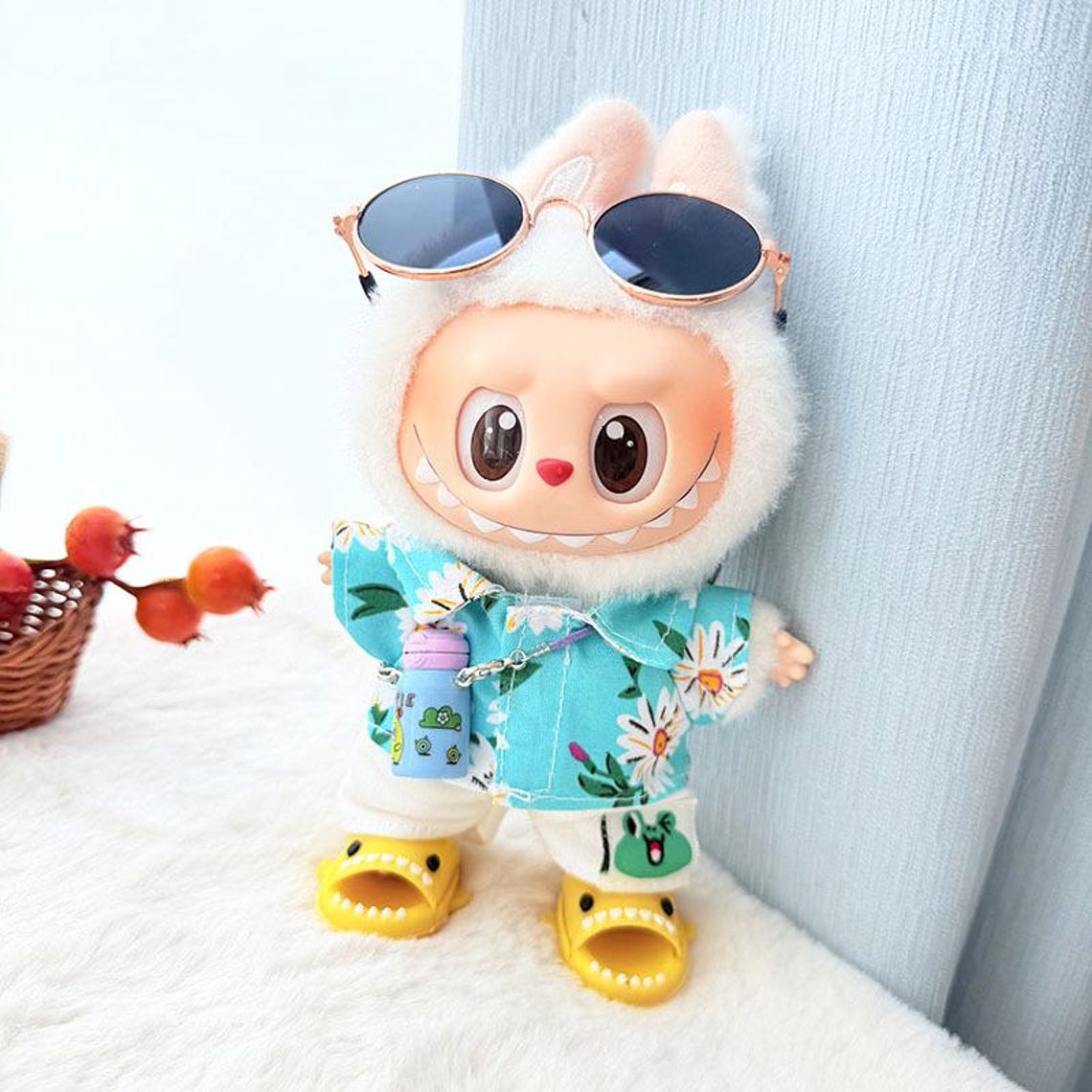 6.69" Labubu Beach Outfit, Handmade Popmart Doll Clothing, Cool Labubu ...