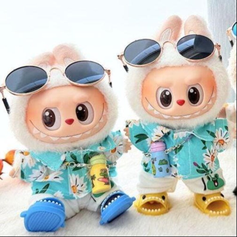 6.69" Labubu Beach Outfit, Handmade Popmart Doll Clothing, Cool Labubu ...