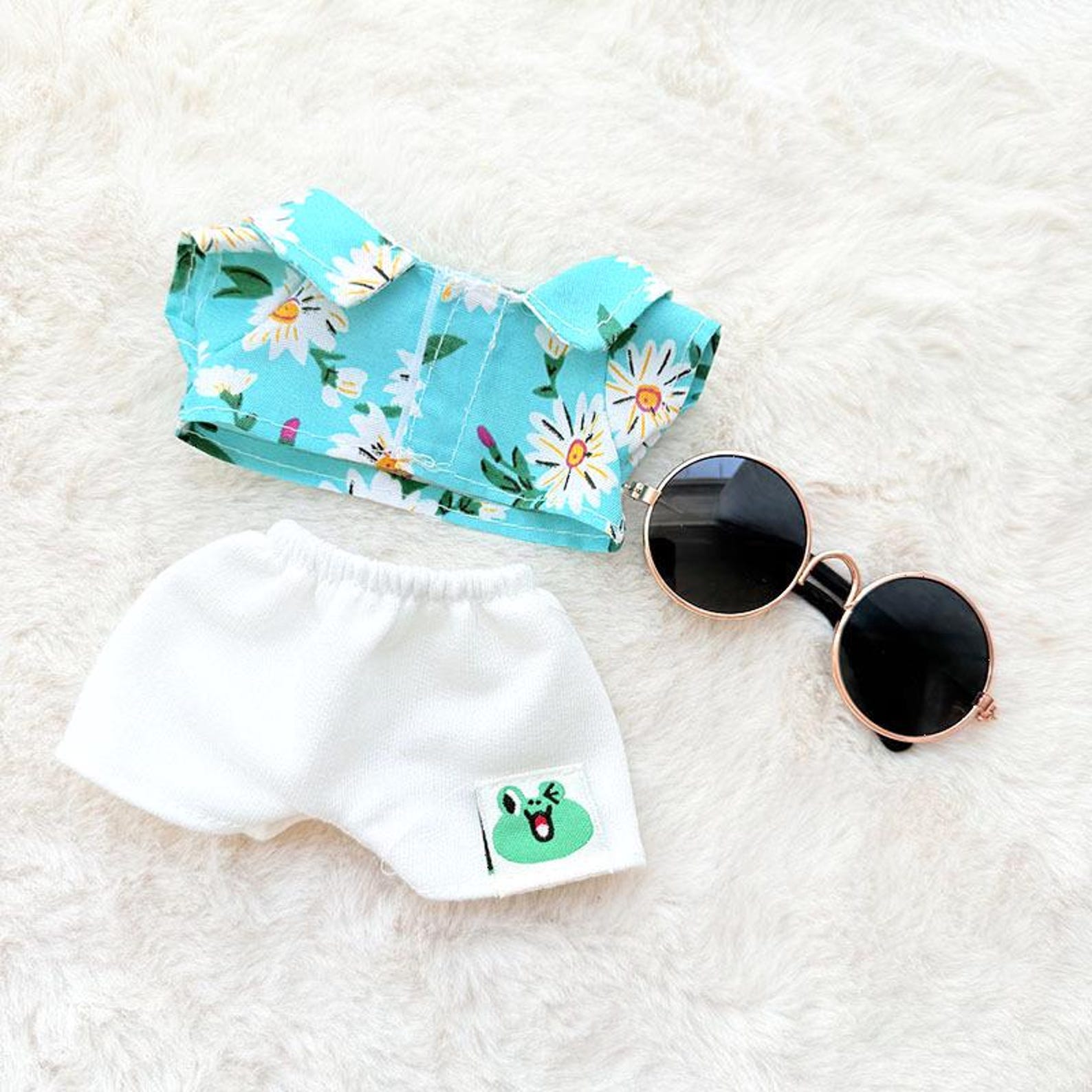 6.69" Labubu Beach Outfit, Handmade Popmart Doll Clothing, Cool Labubu ...