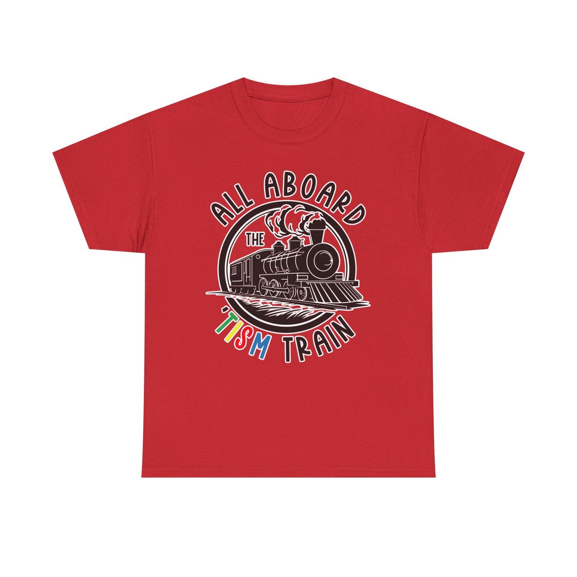 All Aboard Train T-shirt | Unisex Heavy Cotton Tee, Train Lover Gift ...