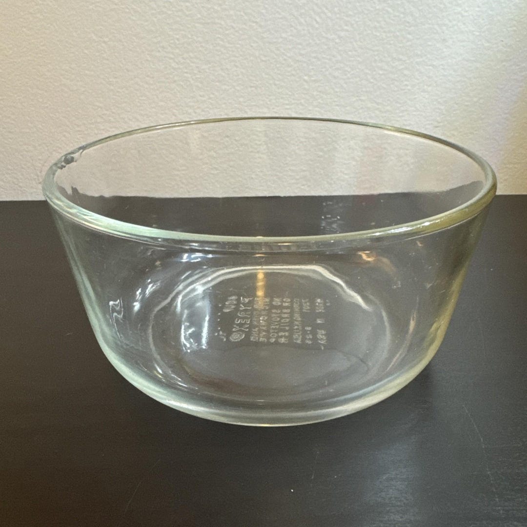 Vintage Pyrex 7201 B 25 4 Cup Clear Glass Mixing Bowl USA Made ...