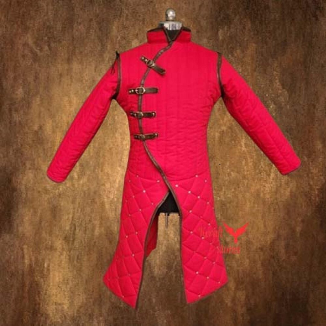 Medieval Cotton Gambeson - Padded Handmade Renfaire Costume Cotton ...