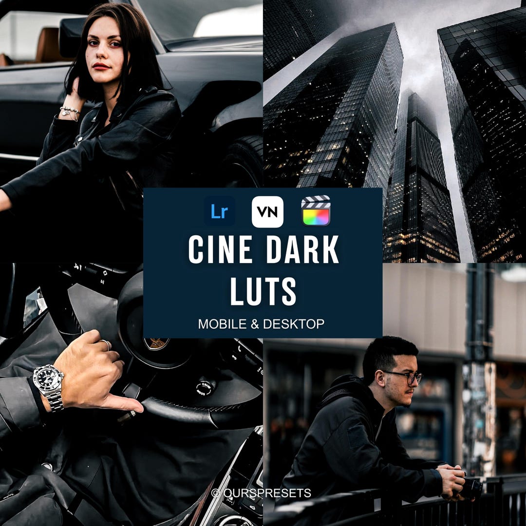 20 DARK CINEMATIC Luts for Color Grading,final Cut Pro Luts,da Vinci ...