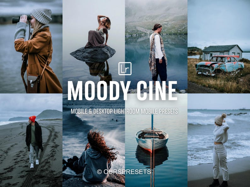 15 MOODY CINEMATIC Lightroom Mobile & Desktop Preset,moody Blue Presets ...