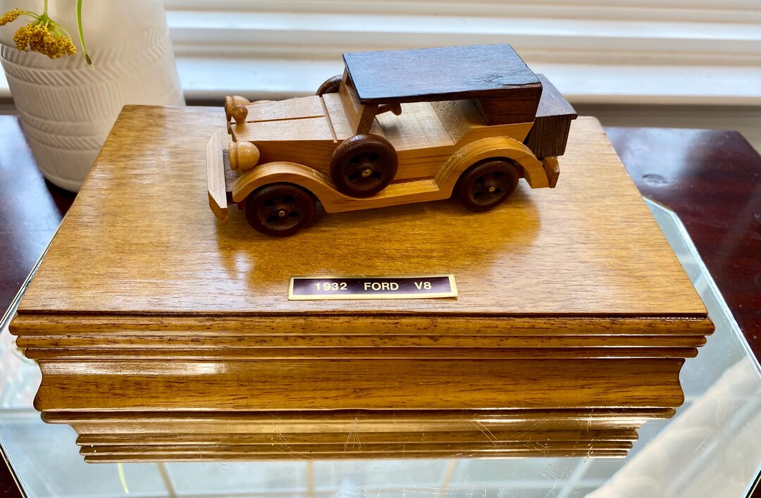 Vintage 1936 Ford V8 Wood Car Figurine - Lidded Valet Box - Etsy