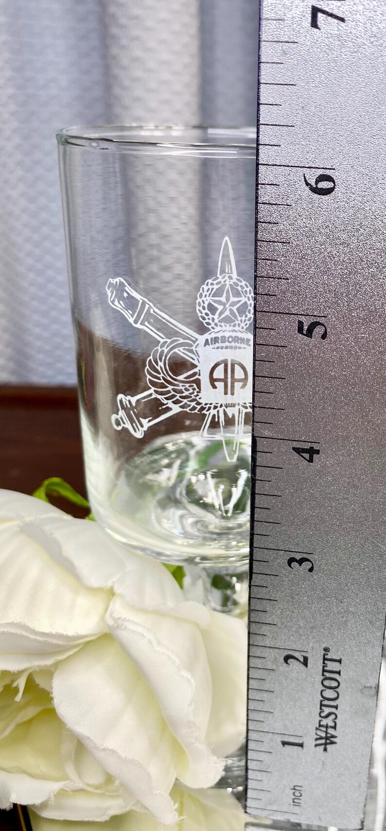 Vintage U.S. Army Airborne Field Artillery Glass Goblet - Crossed ...