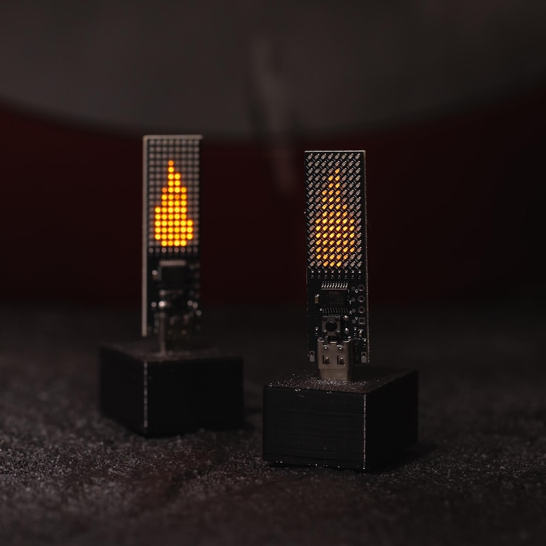 Cyberpunk LED Candle Lamp Flickering Flame Simulation Mood Light Night ...