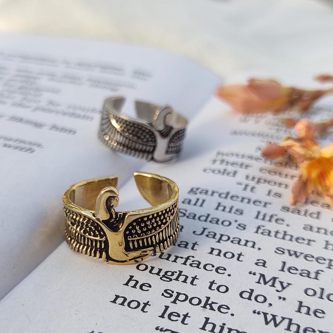Egyptian Goddess Isis Wing Ring , Symbol of Power, Protection ...