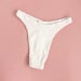 White Tanning Thong Bikini Briefs in Crinkle Stretch / - Etsy