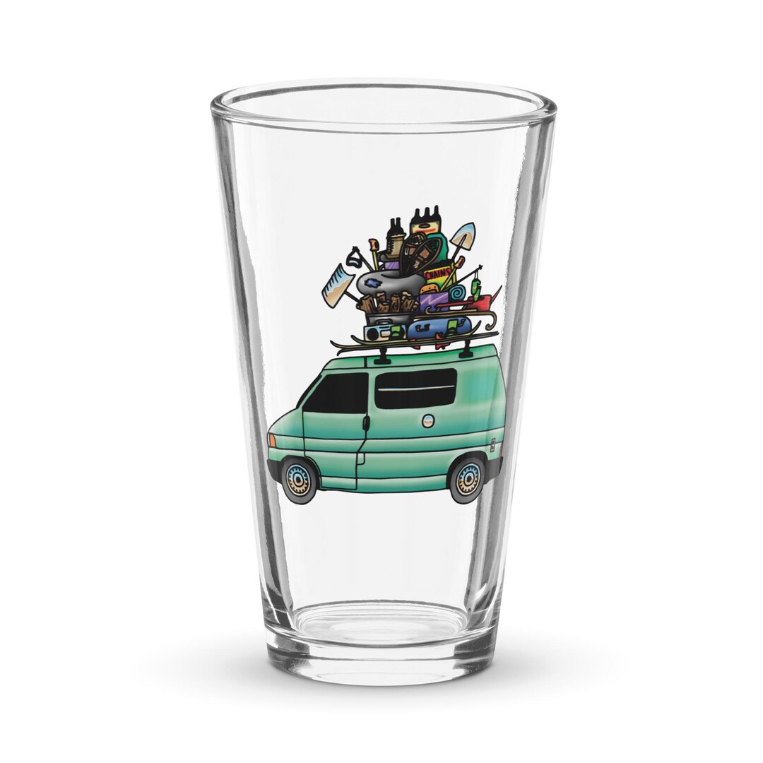 RAD Eurovan T4 Pop-top Camper Van 16 Oz Shaker Pint Glass - Etsy