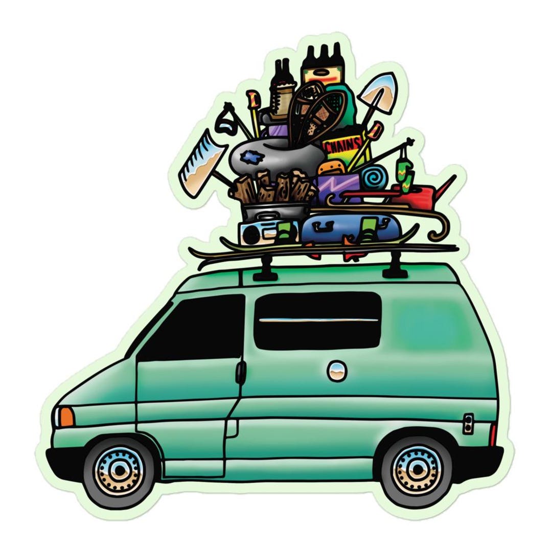 RAD Eurovan T4 Pop-top Camper Van Bubble Free Sticker Decal - Etsy