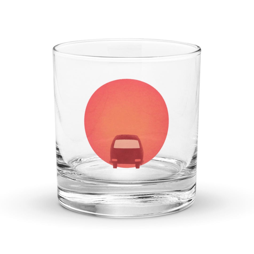 MAK Sunset T2 Pop-top Camper Van Bus 10.5 Oz Rocks Bar Glass - Etsy