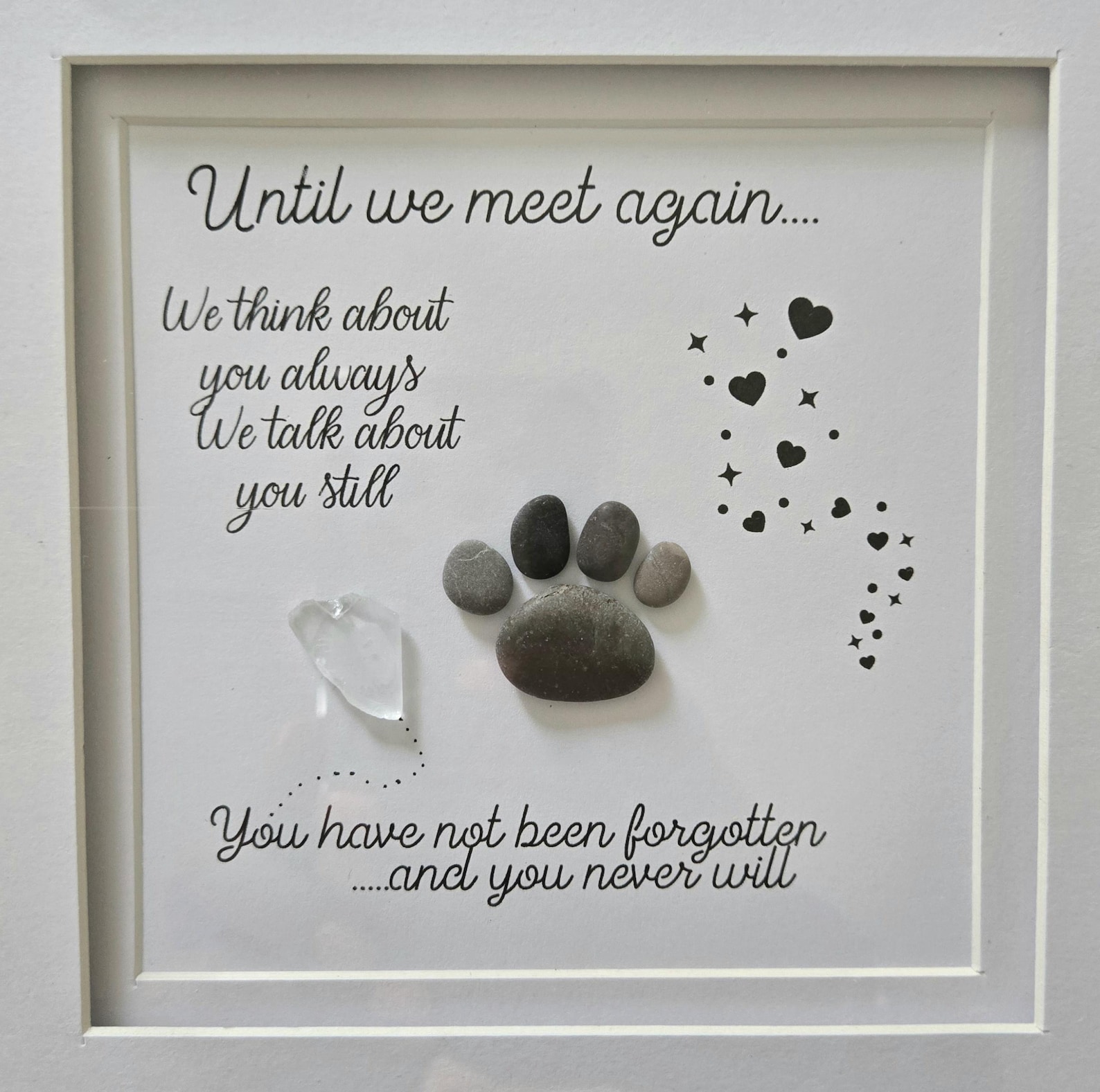 Sea Glass Dog Memorial Art: Heartfelt Pet Loss Gift - Etsy