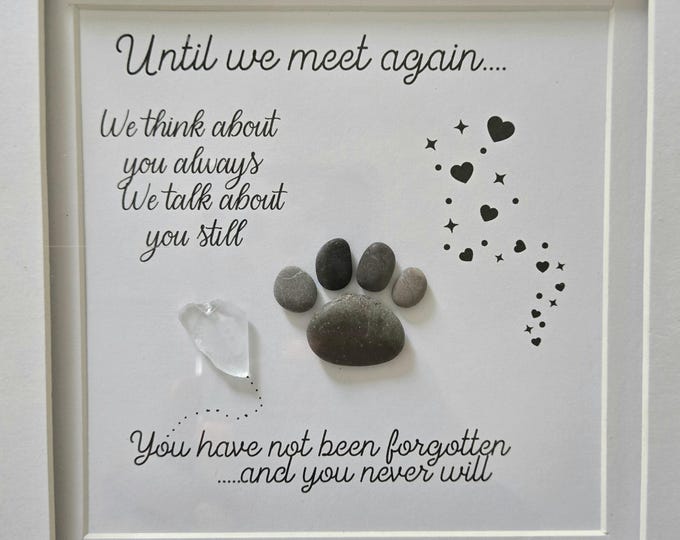Sea Glass Dog Memorial Art: Heartfelt Pet Loss Gift - Etsy