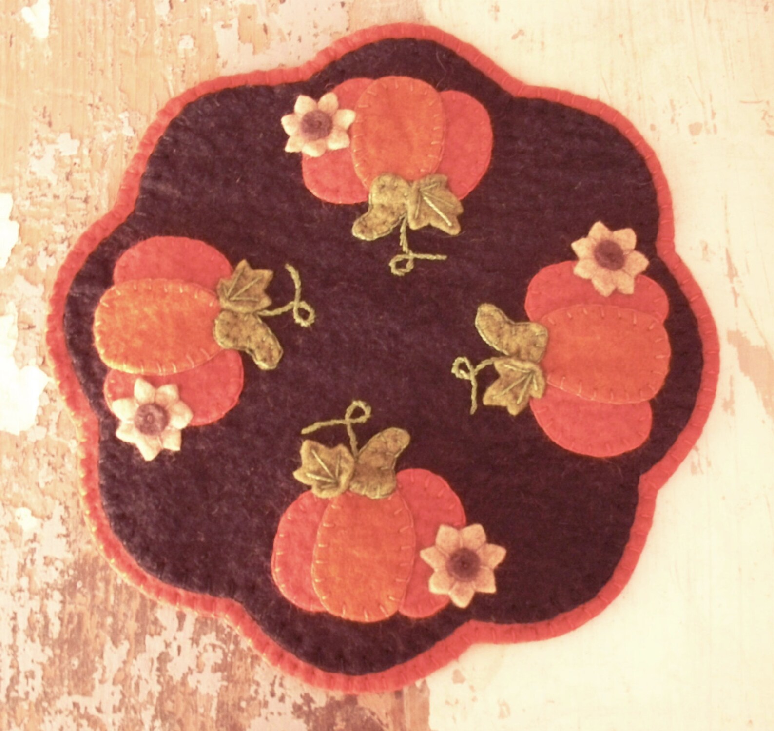 October Wool Felt Penny Mat - Etsy