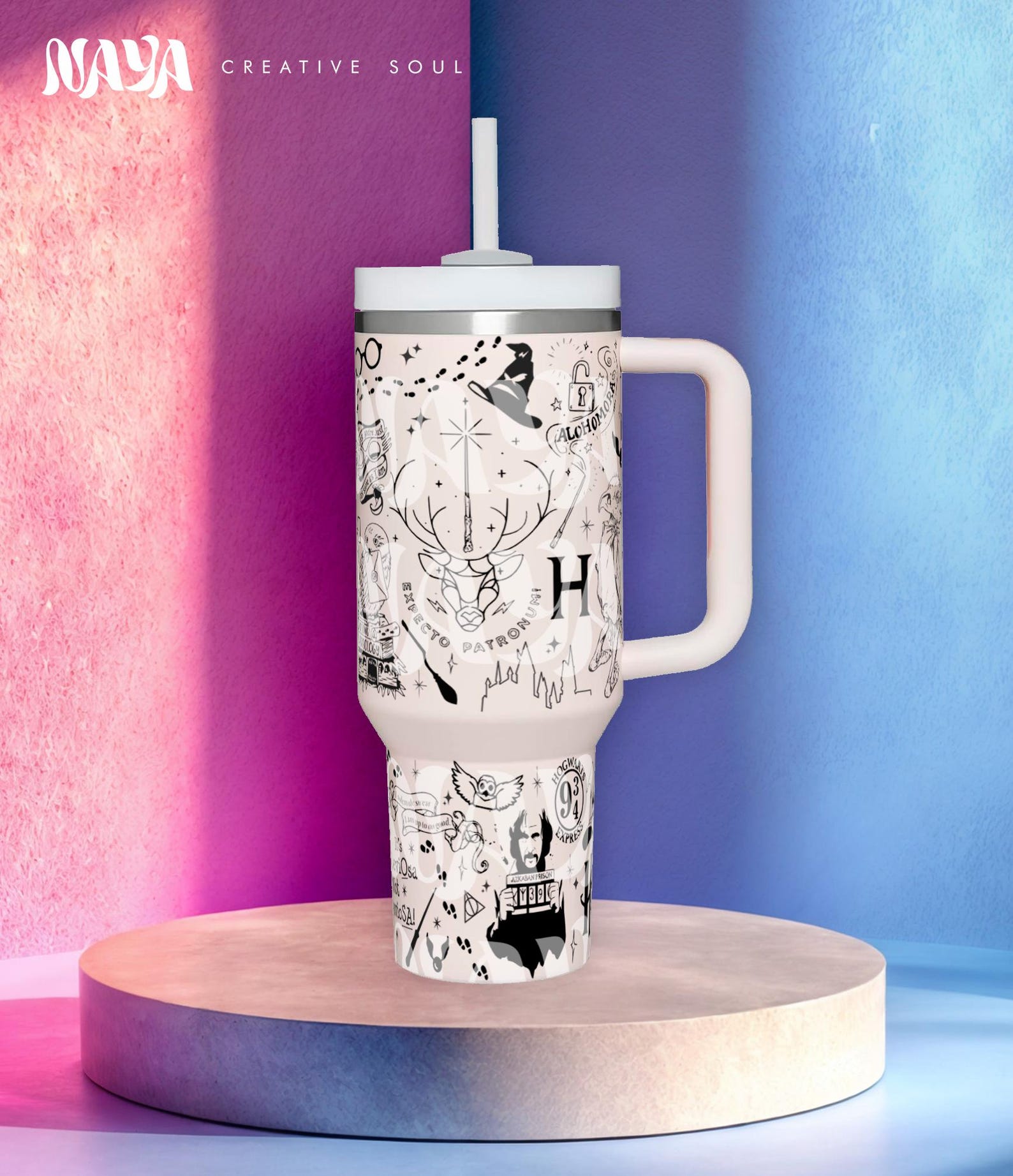 Harry Potter • Full-wrap Digital Design for Laser Engraving on 40oz ...