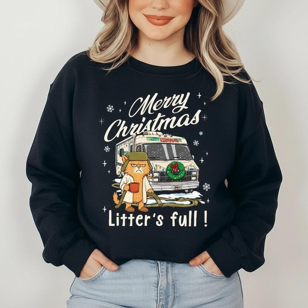 Merry Christmas Litter’s Full Shirt, Griswold Holiday Sweatshirt, Funny ...