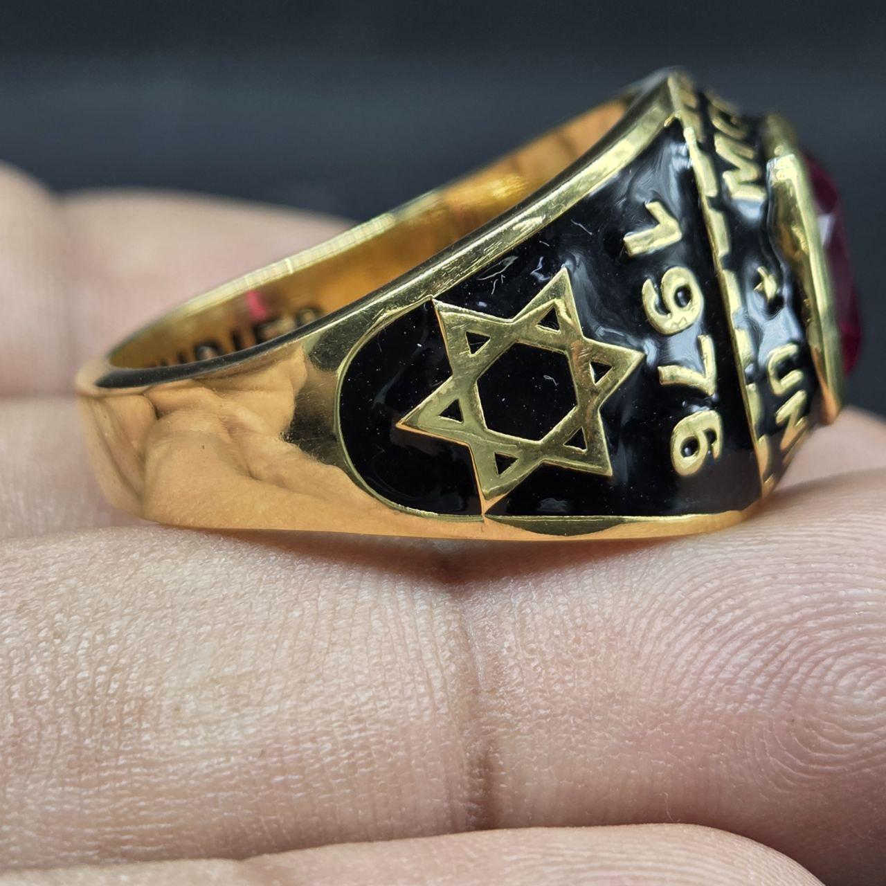 Vintage High School Class Ring 1976 Mcgill Graduation Ring With Pink ...