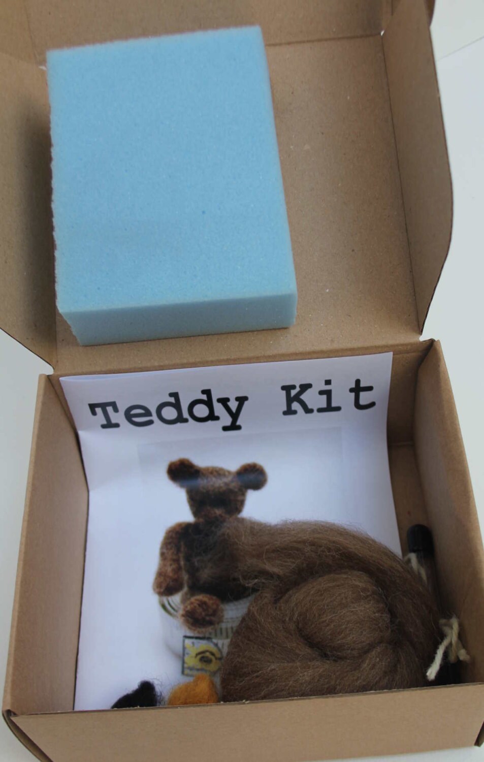Teeny Jointed Needle Felt Teddy Bear Kit - Etsy