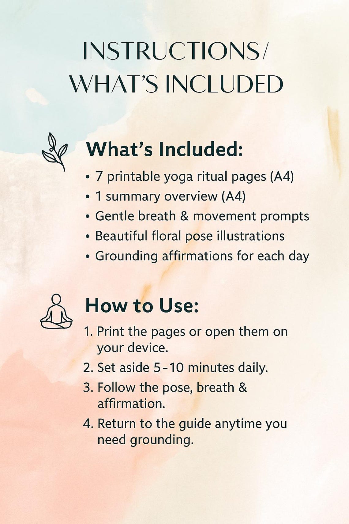 7 Days to Ground Yourself – Printable Yoga & Breathwork Ritual | Daily ...