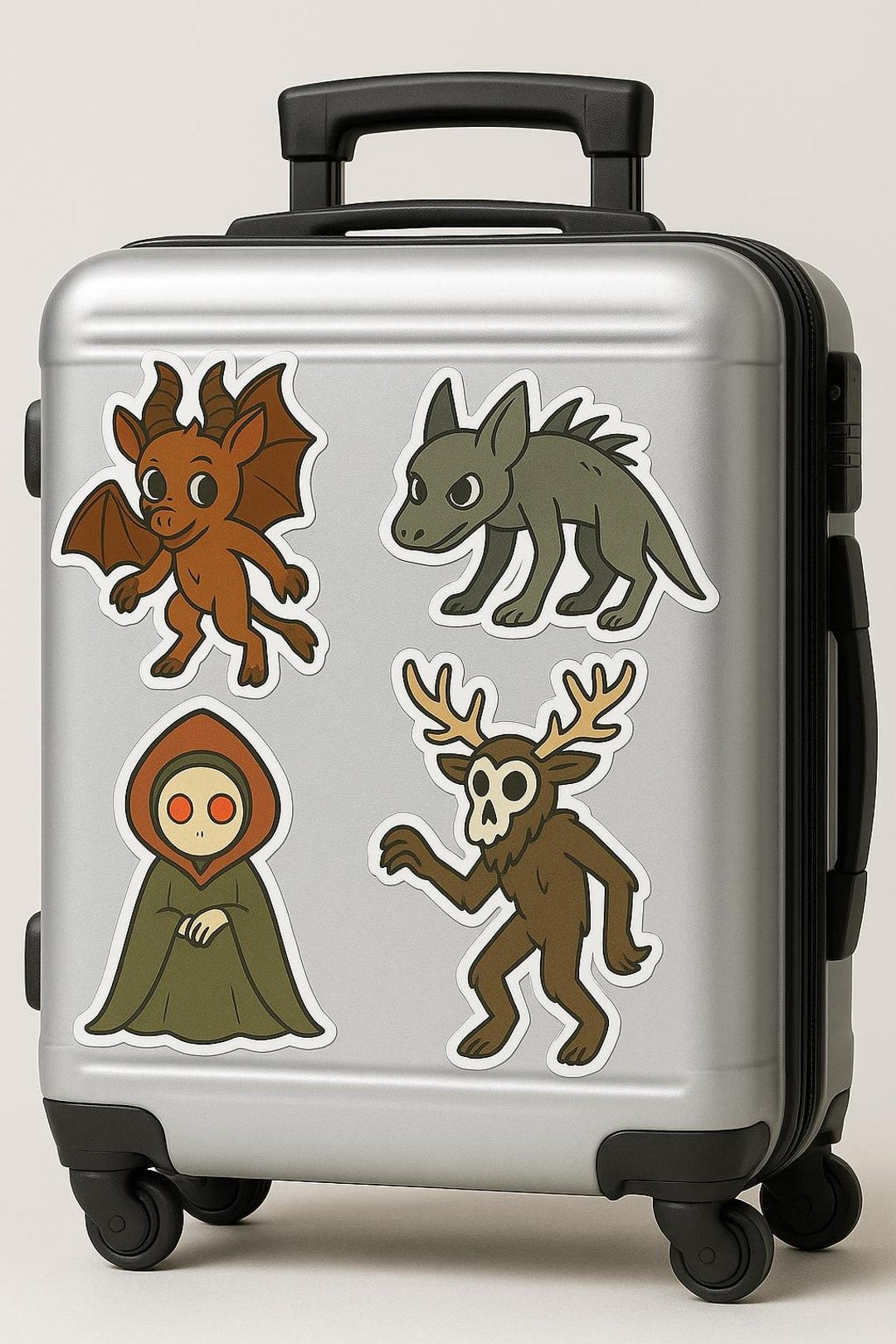 Cute Cryptid Sticker Sheet Printable – Jersey Devil, Chupacabra ...