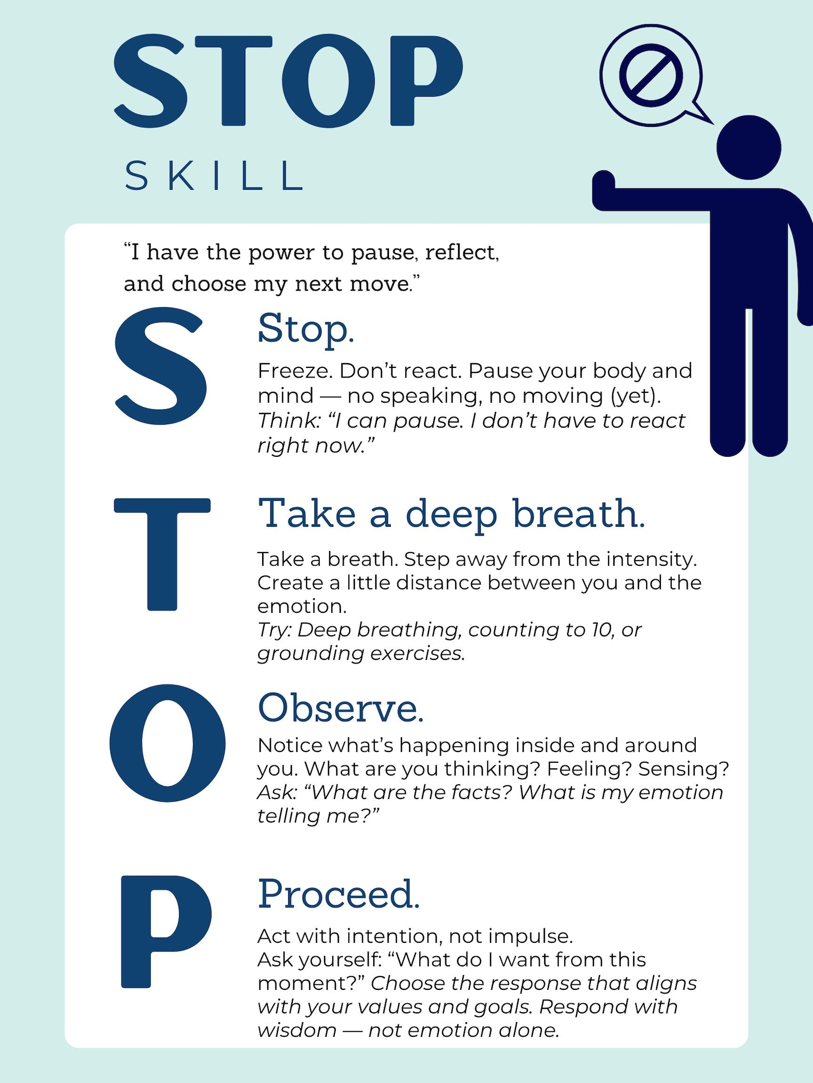 The STOP Skill (DBT Inspired) Printable - Etsy