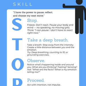 The STOP Skill (DBT Inspired) Printable - Etsy
