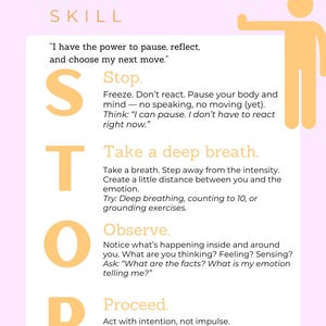 The STOP Skill (DBT Inspired) Printable - Etsy