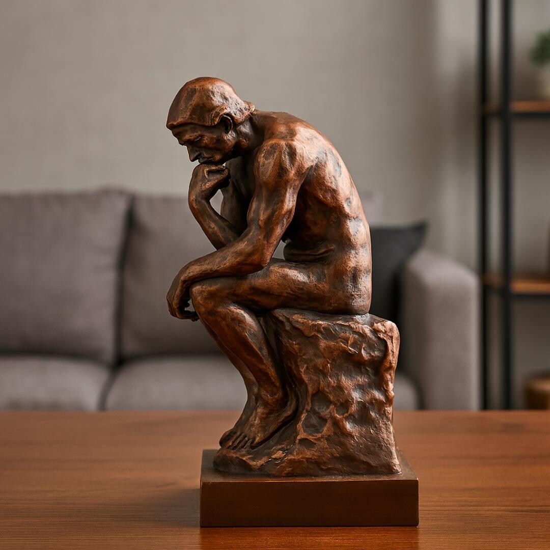 Timeless "the Thinker" Bronze Statue for Your Home - Etsy