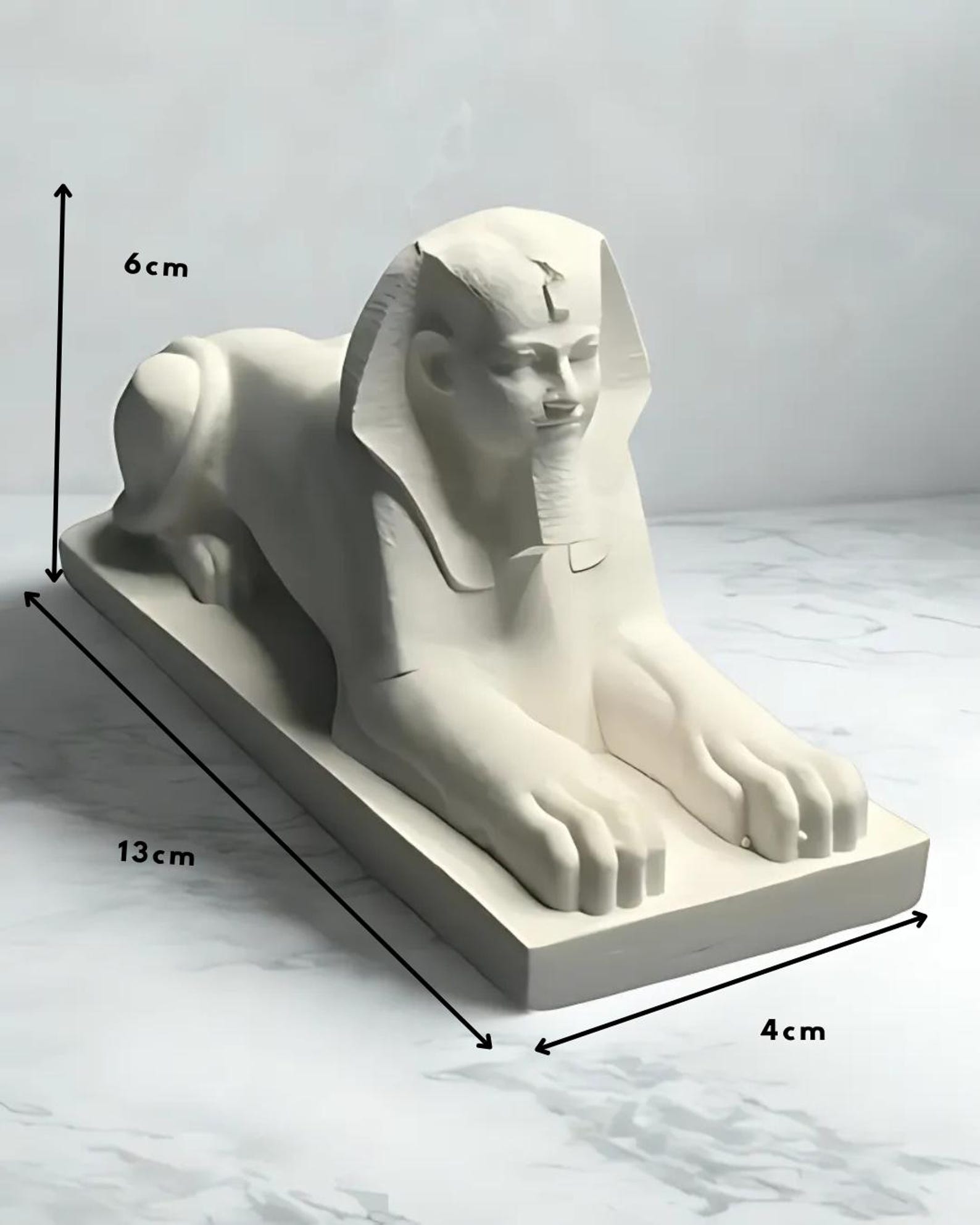 Egyptian Sphinx & Pyramid Statue | Mini Plaster Model for Home or ...