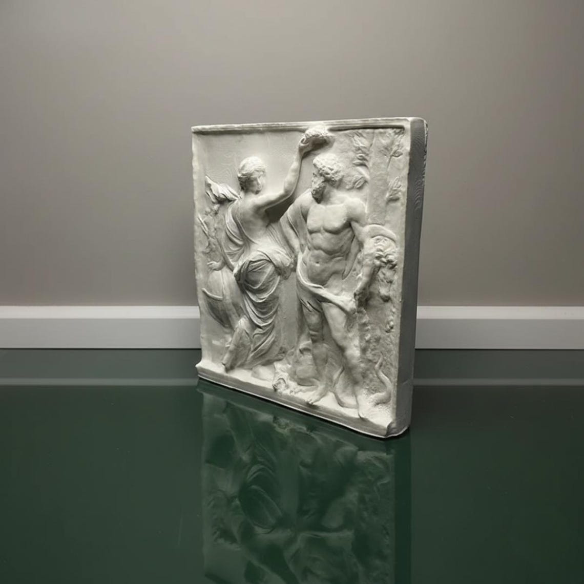 Hercules Roman Statue | Plaster Wall Sculpture Home & Desk Decor - Etsy