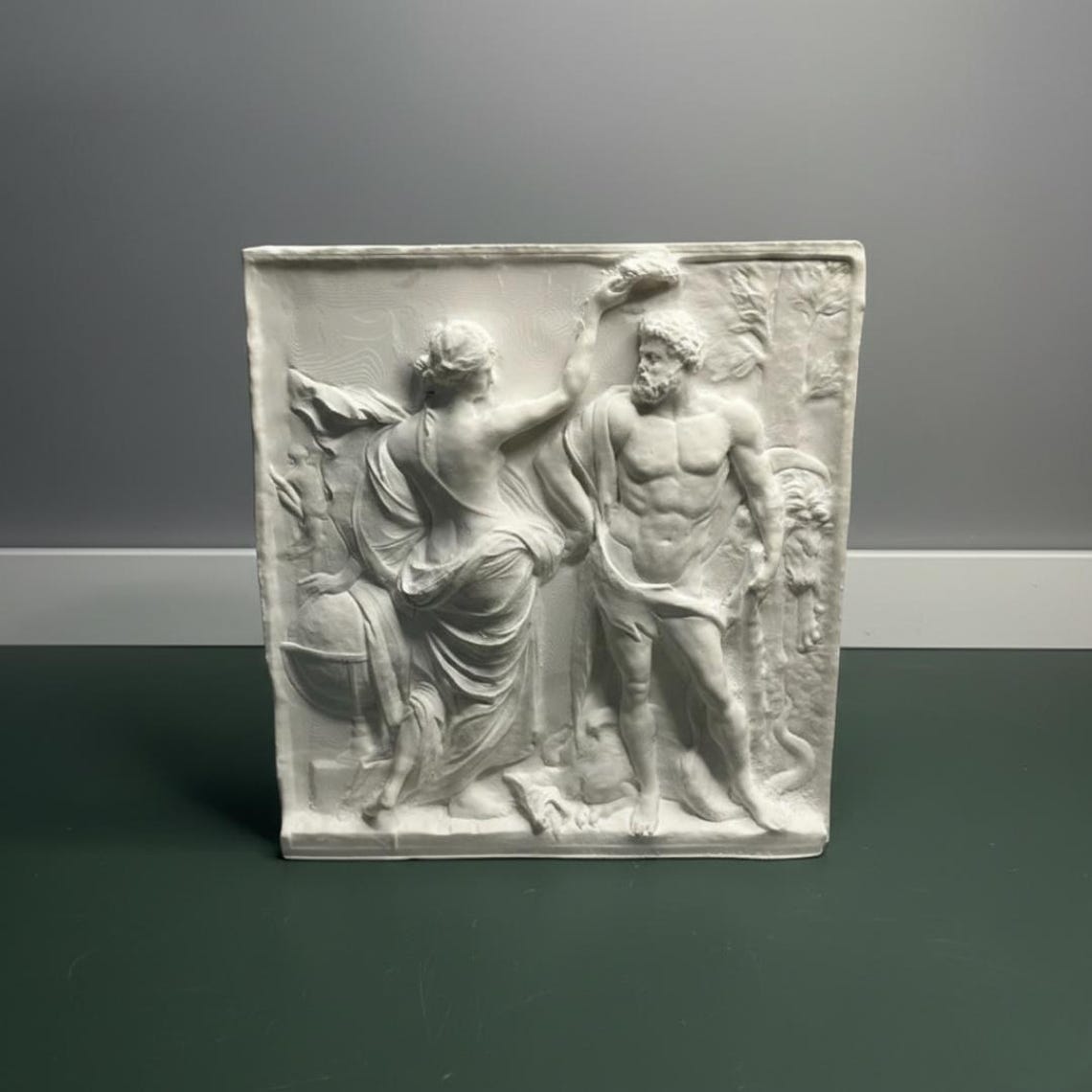 Hercules Roman Statue | Plaster Wall Sculpture Home & Desk Decor - Etsy