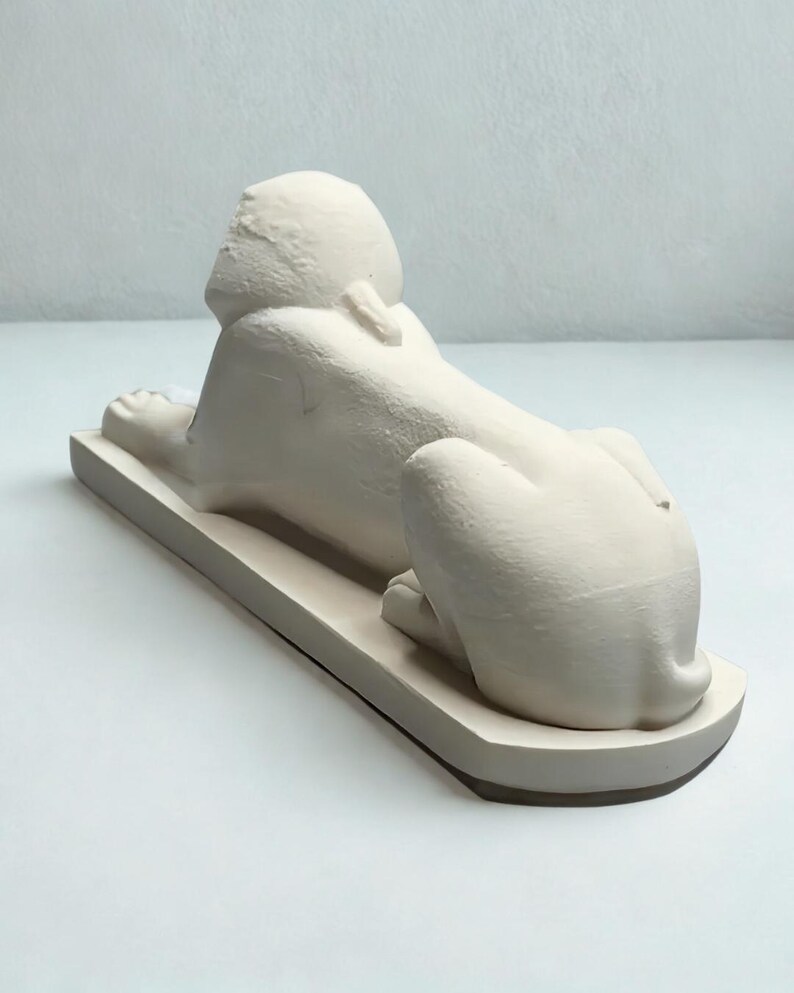 Egyptian Sphinx & Pyramid Statue | Mini Plaster Model for Home or ...