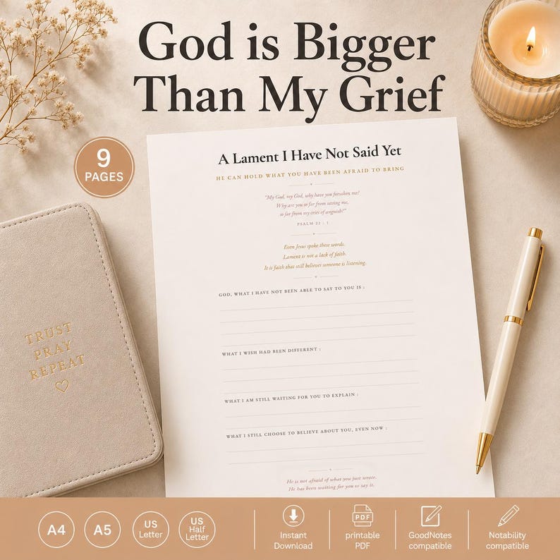Walking Through Grief Scripture Sheet | War Binder Bible Printable ...