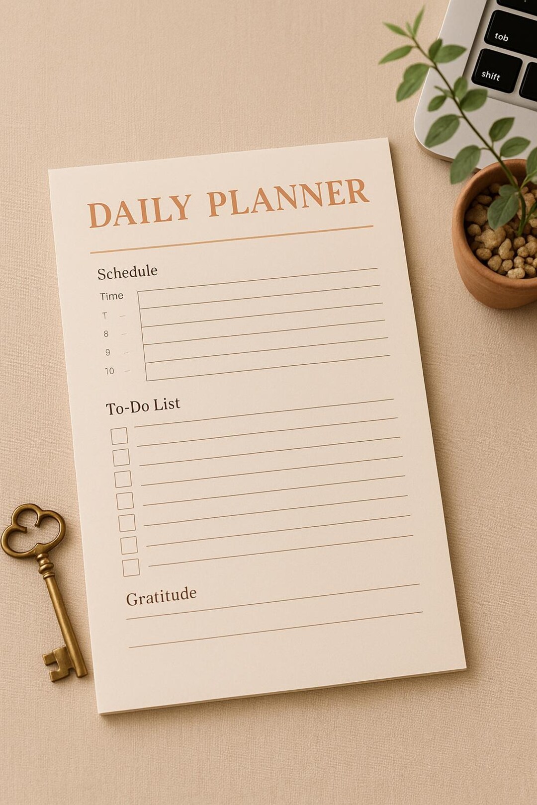 Printable Daily Planner | Minimalist 7-day Planner for Productivity & Focus - Etsy