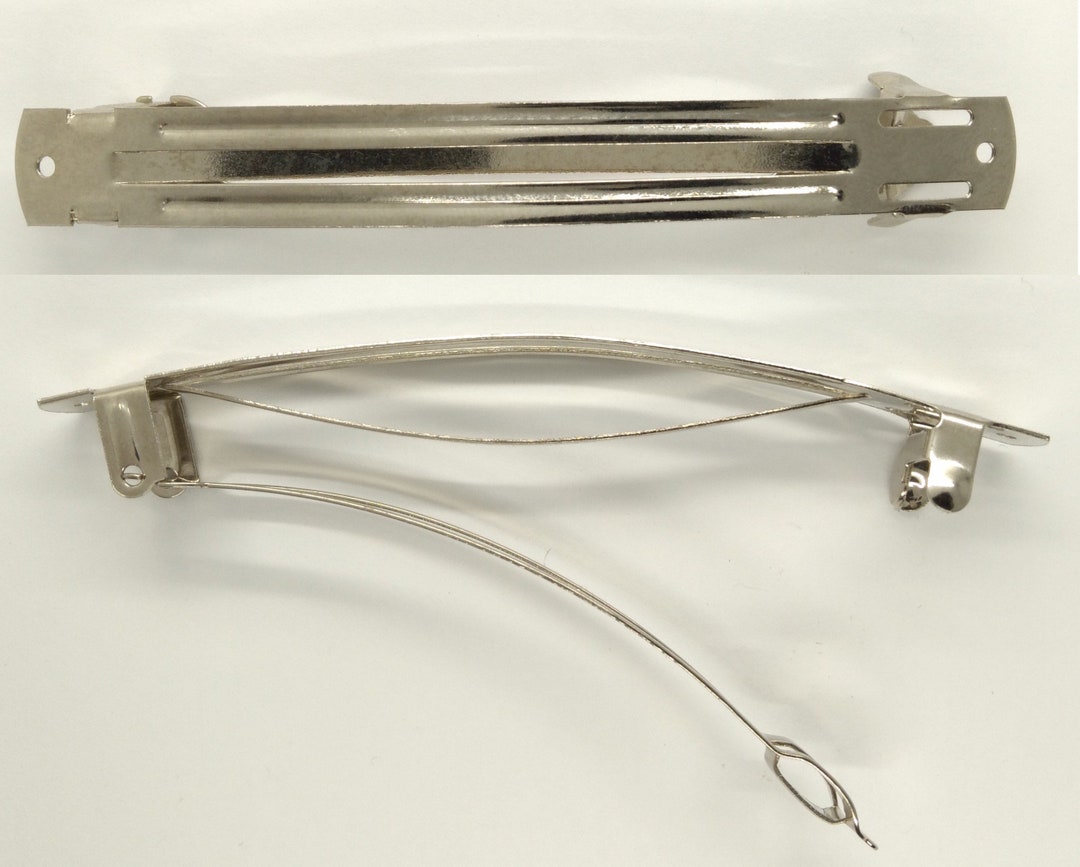 12pcs of 95mm 3-3/4 Inches Thick Hair Barrette Real French Barrette ...