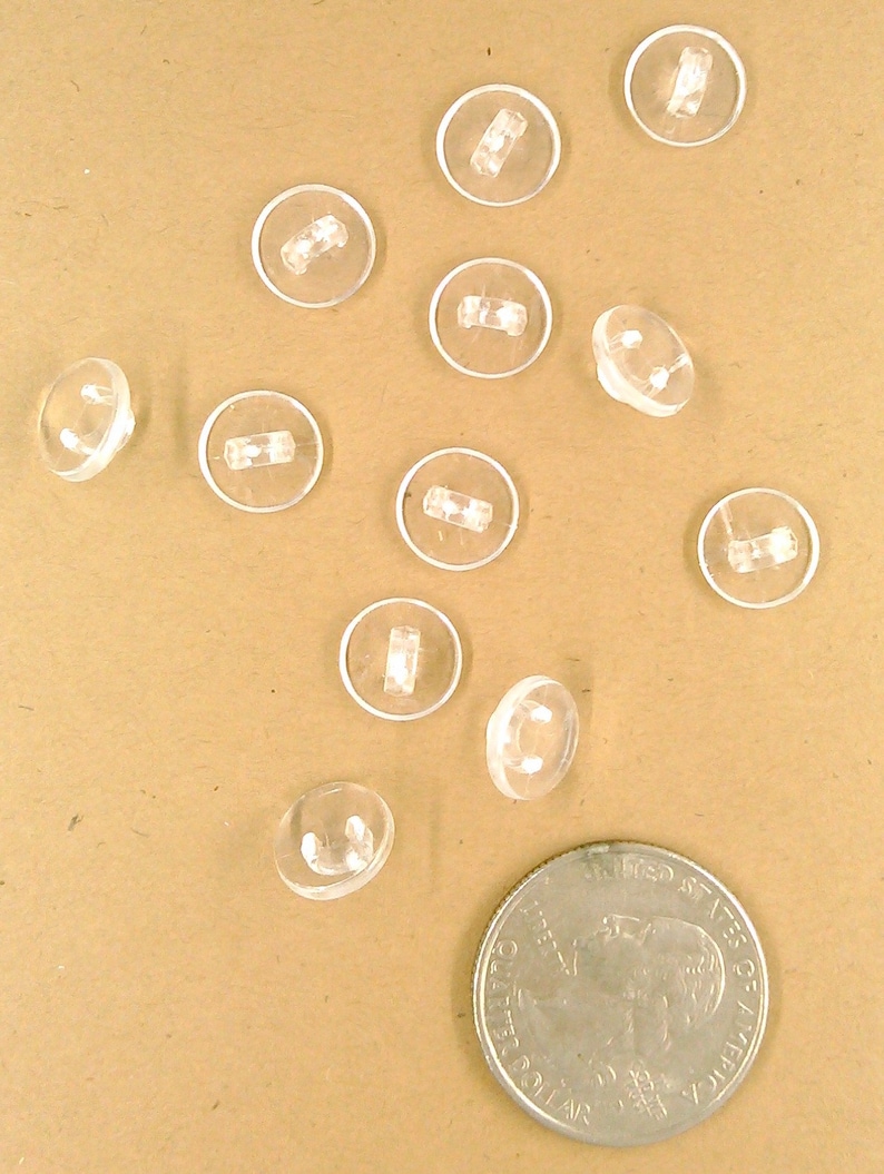 Doz Pack 10.5mm Clear Plastic Button Shank Acrylic Button Back | Etsy ...