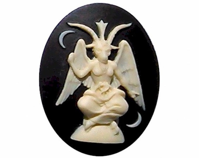 40x30mm Baphomet Occult Embellishment Creepy Horror Cameo | Etsy