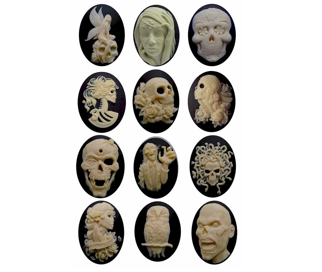 12pc Halloween Classic Horror Cameos Collection Unique Creepy - Etsy